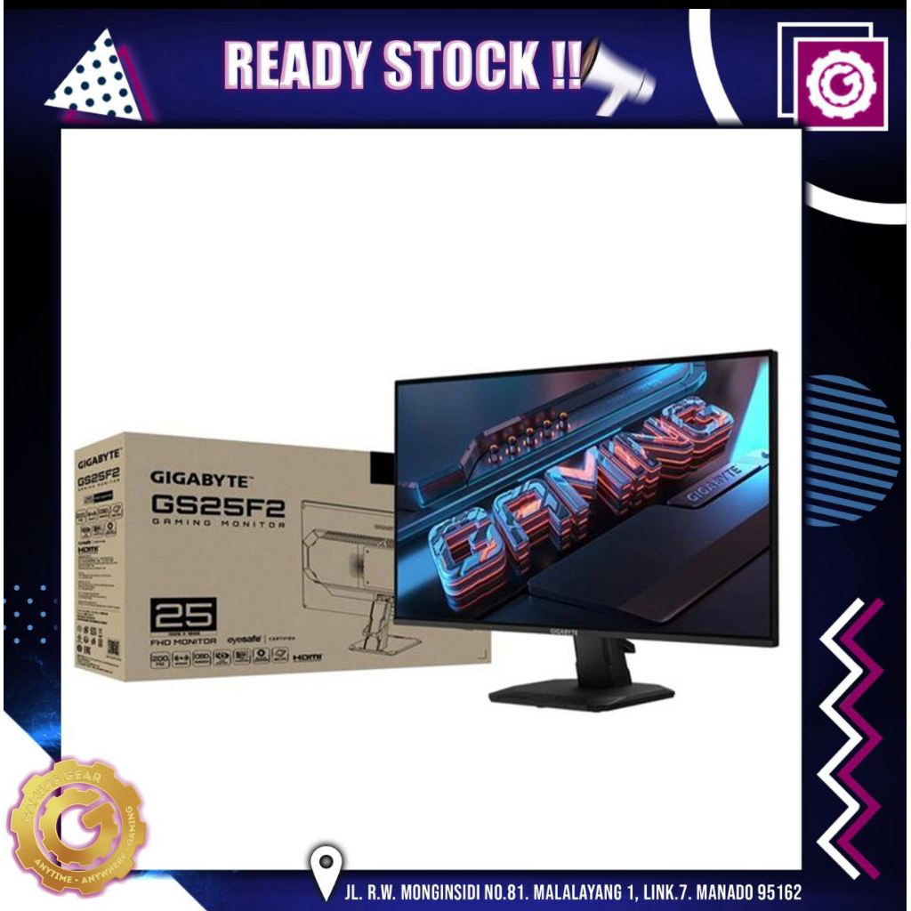 Jual GIGABYTE GAMING MONITOR 27 INCH IPS FHD 1080P 1MS 180HZ GS27FA HDR ...