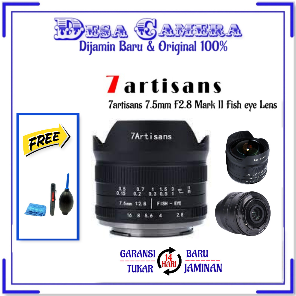 Jual 7artisans 7.5mm F2.8 Mark II Fish eye Lens - for Sony E mount Fuji ...
