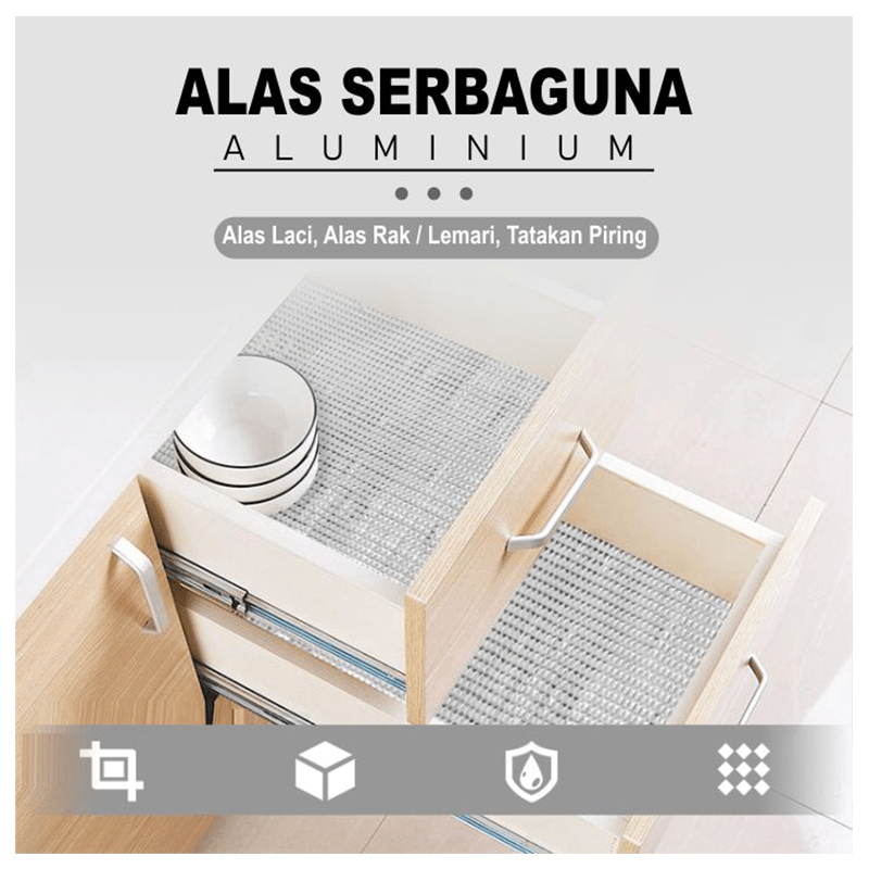 Jual Hydrocycle - Alas Laci Kitchen Set Dapur Aluminium 45x200cm Anti ...