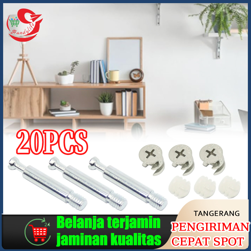 Jual 20PCS 3 In 1 Baut Knock Down Minifix / Minifix Baut Knock Down ...