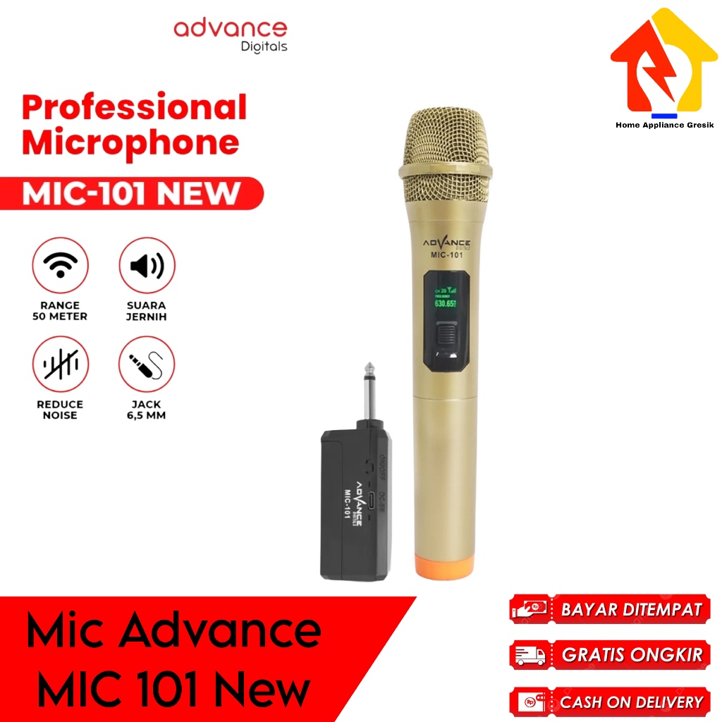 Jual Advance Wireless Microphone MIC 101 / Mikrofon Advance MIC101 ...
