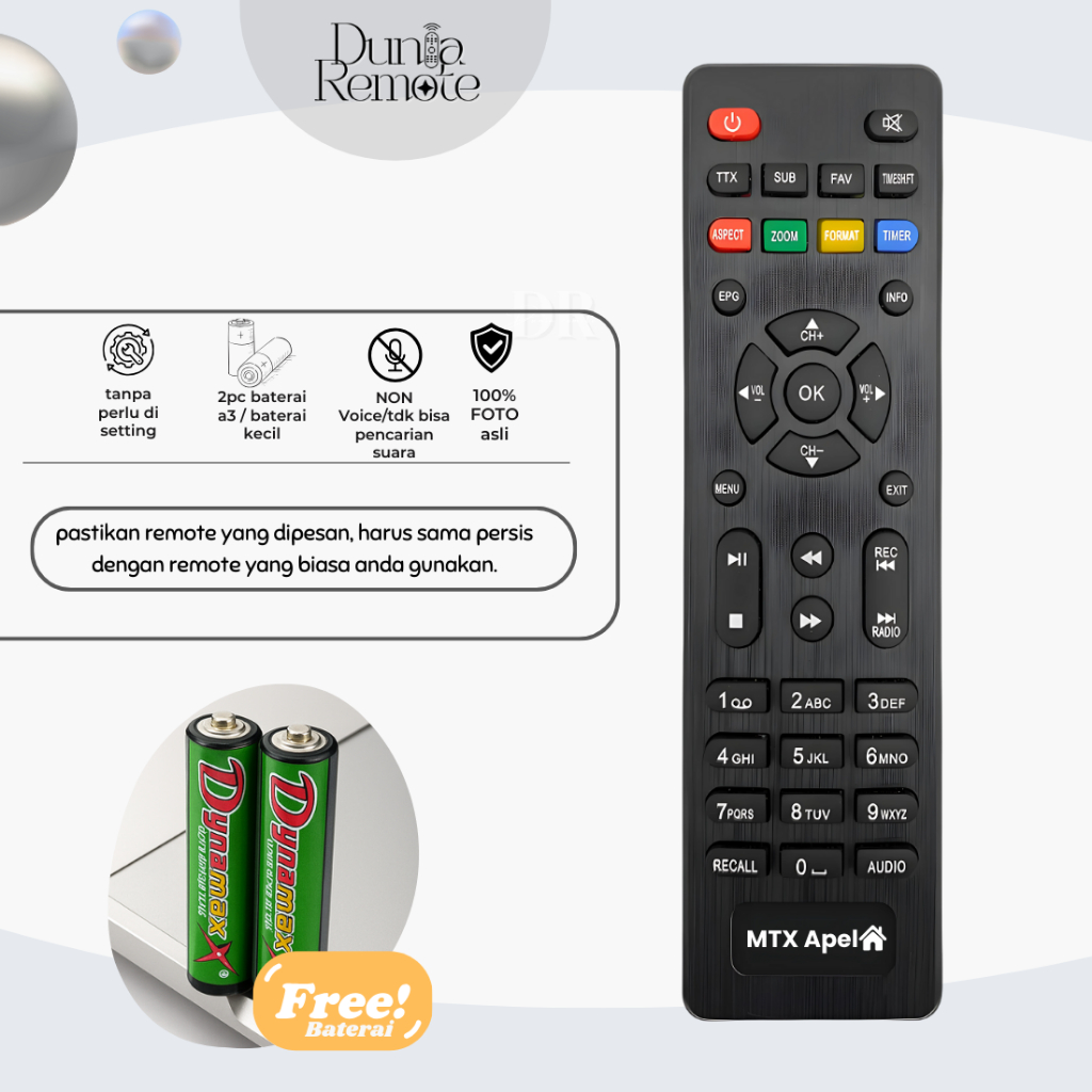 Jual Remote Stb Matrix Apple Merah Hd DVB T2 Receiver Parabola Matrix ...