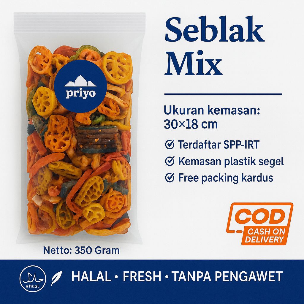 Jual PRIYO SNACK Seblak Mix 350 Gram Renyah Pedas Halal | Shopee Indonesia