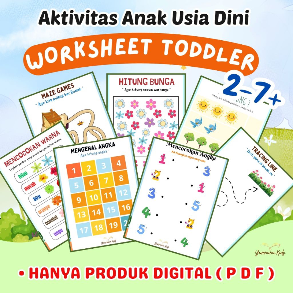 Jual Worksheet Anak Edukatif | Belajar Menulis,Berhitung,Mewarnai ...