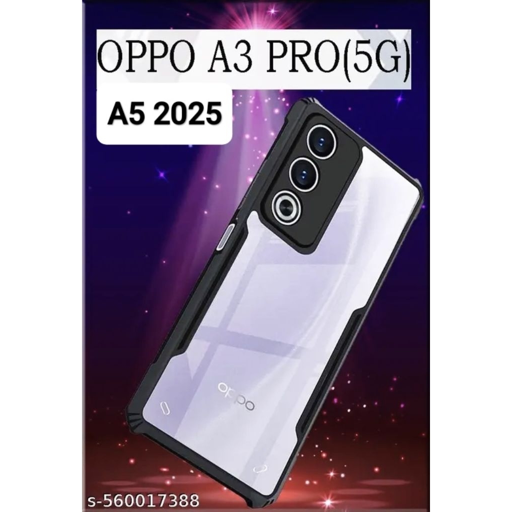 Jual CASE OPPO A3 PRO / A5 2025 ACRILIC LIST BLACK ADA PELINDUNG KAMERA ...