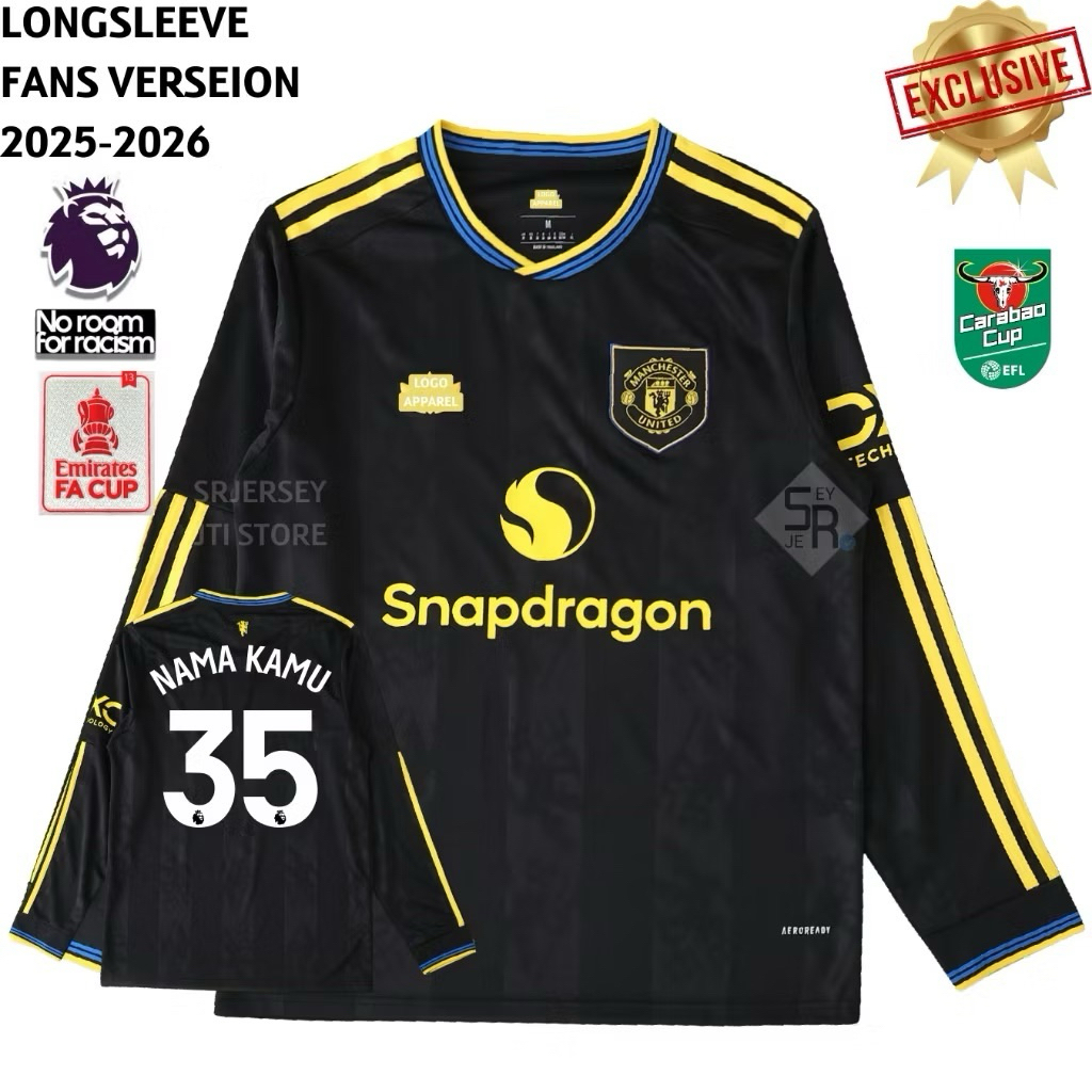 Jual Jersey Manchester United Third Long Sleeve 2025 2026 - Jersey MU ...