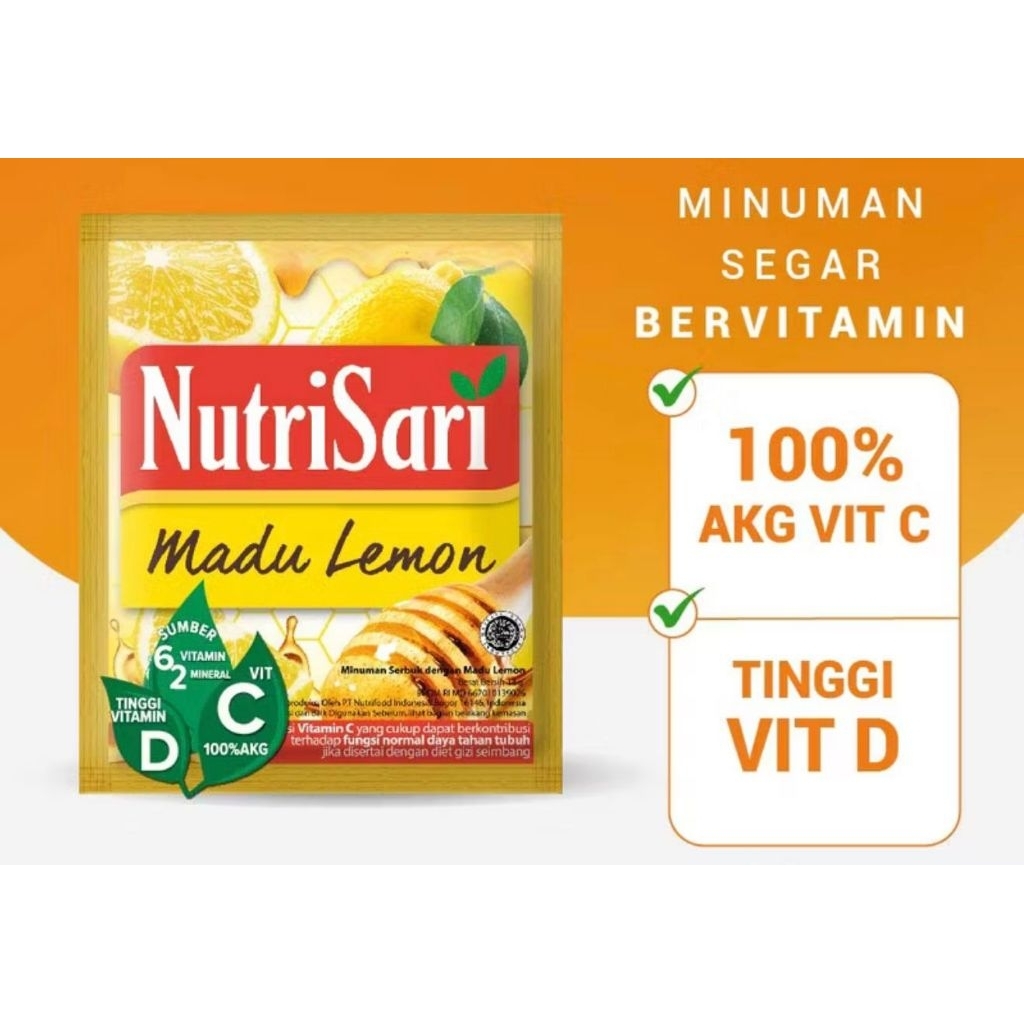 Jual NutriSari Madu Lemon 1 Renteng - 10 Sachet | Shopee Indonesia