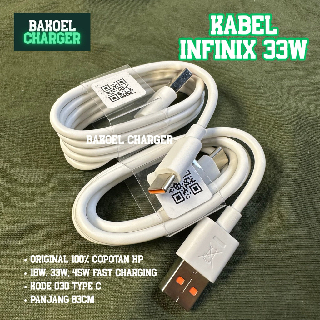 Jual Kabel Charger Infinix Type-C 33W Original Copotan HP | Fast ...