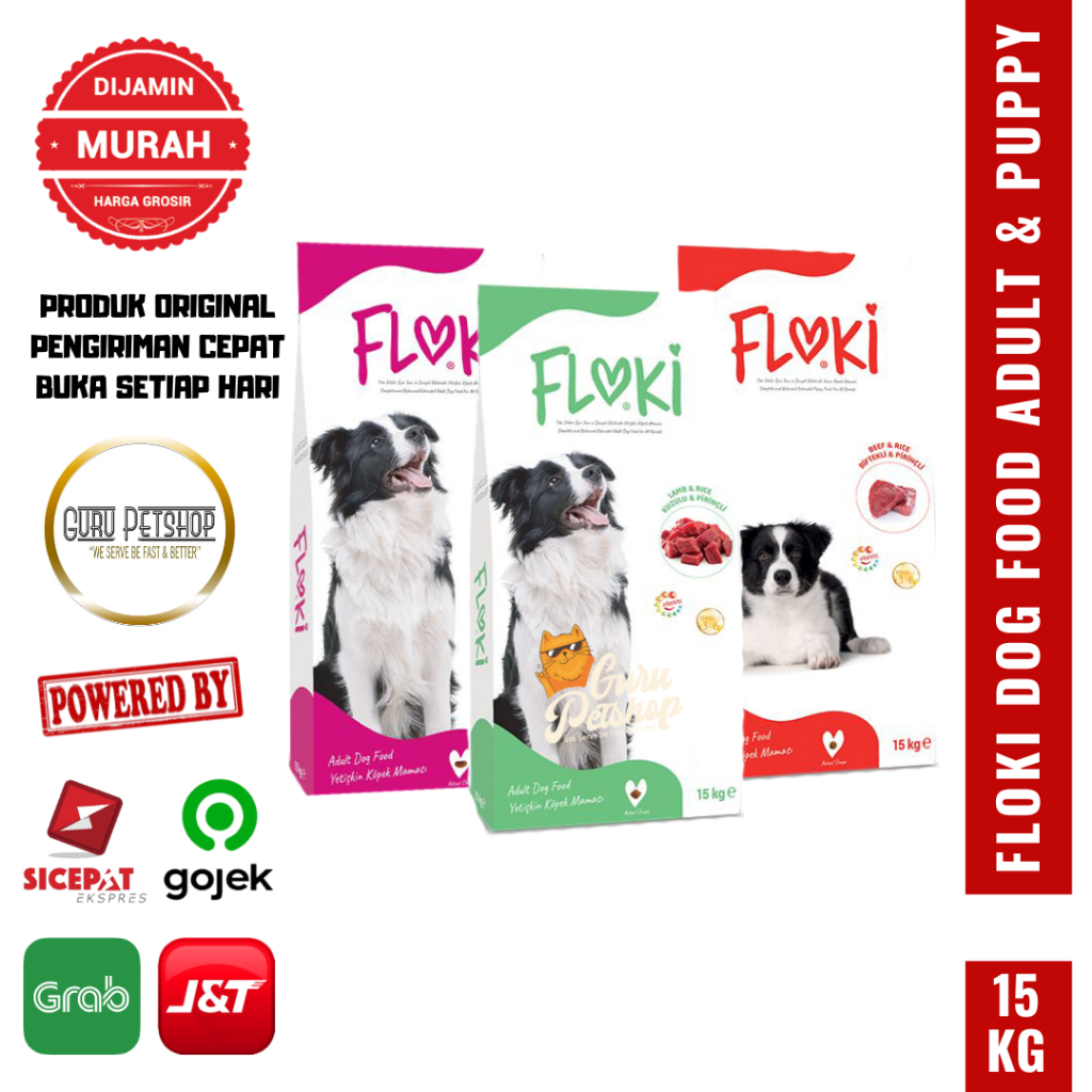 Jual Floki Dog Food Puppy Adult Beef Lamb Kemasan 15kg / Floki Makanan ...
