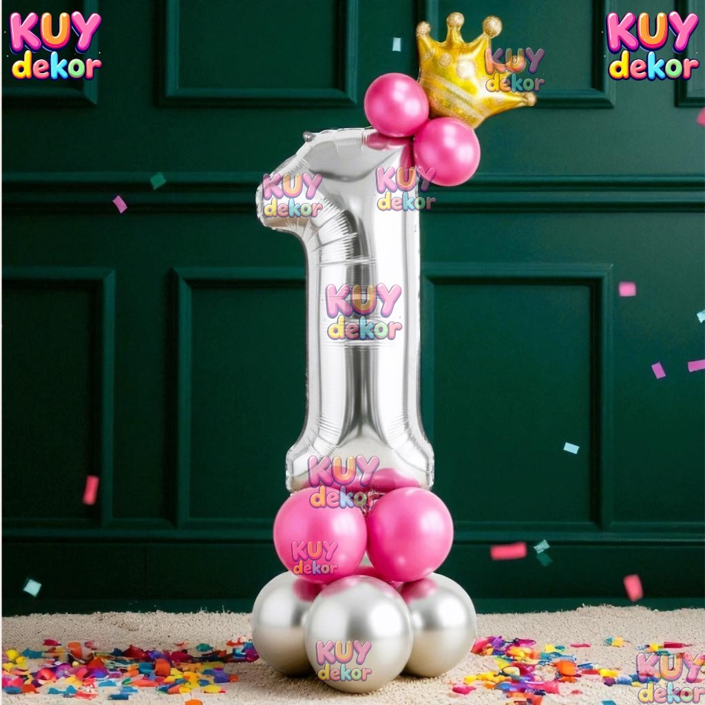 Jual PAKET BALON ANGKA ULANG TAHUN JUMBO MAHKOTA CHROME | Shopee Indonesia