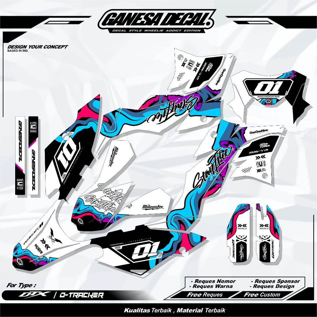 Jual Decal Stiker KLX DTRACKER 150 Premium Full Body - Sticker Dekal ...
