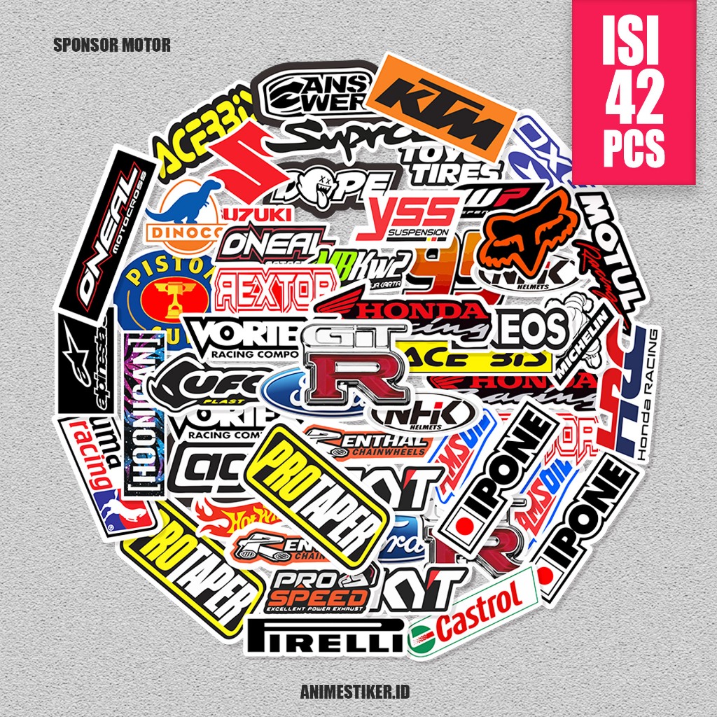 Jual (Bisa Cod) stiker motor racing Lembar Stiker Motor Sponsor Racing ...