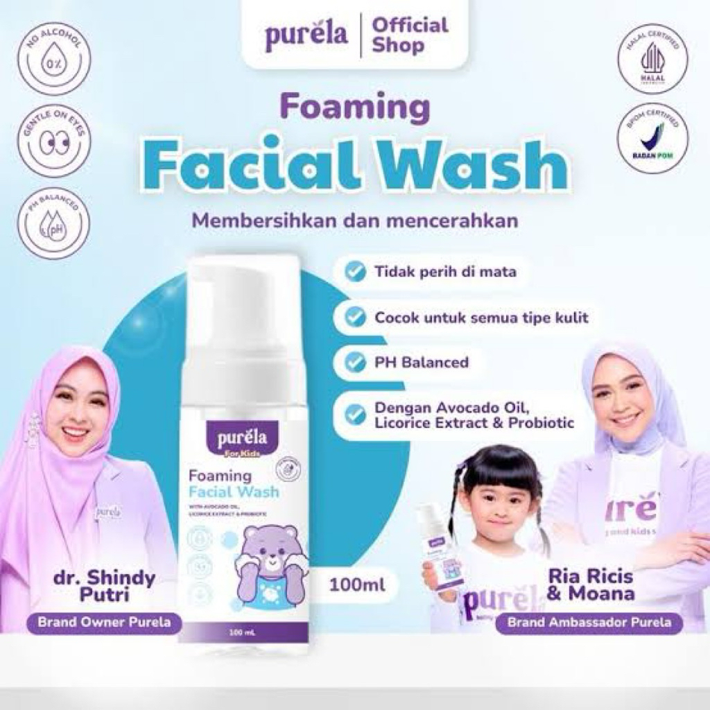 Jual PURELA FOAMING FACIAL WASH 100ml | Shopee Indonesia