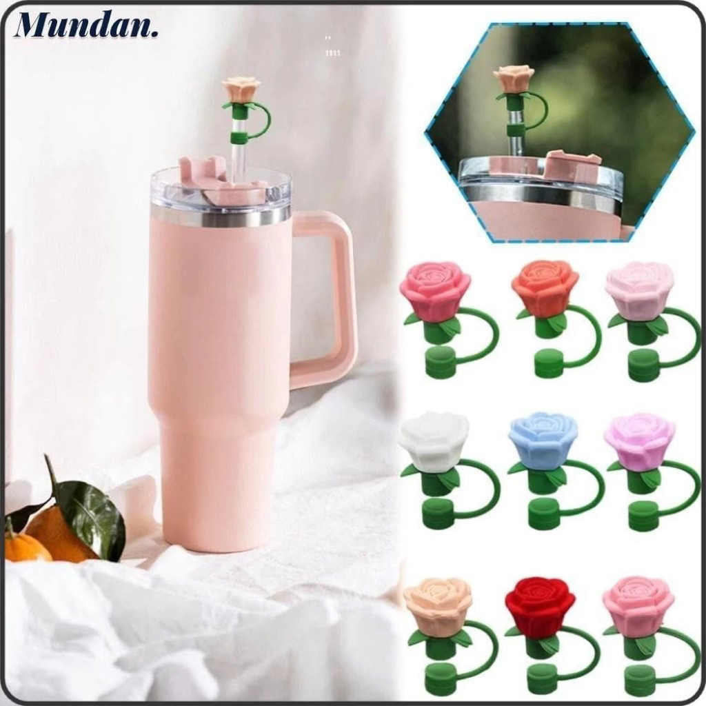 Jual 10mm Tutup sedotan Model Bunga Mawar /Rose Flower, khusus Sedotan ...