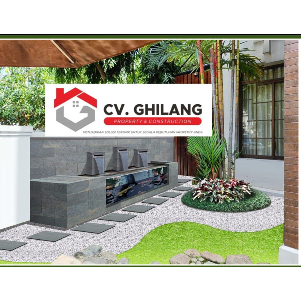 Jual paket hemat kolam koi plus taman minimalis | Shopee Indonesia