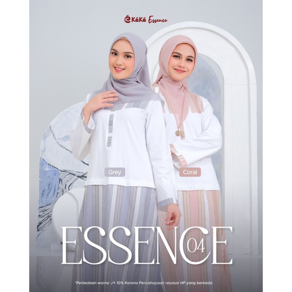 Jual KEKE Essence 04 Gamis Muslimah Daily Remaja Dewasa (Coral, Gray ...