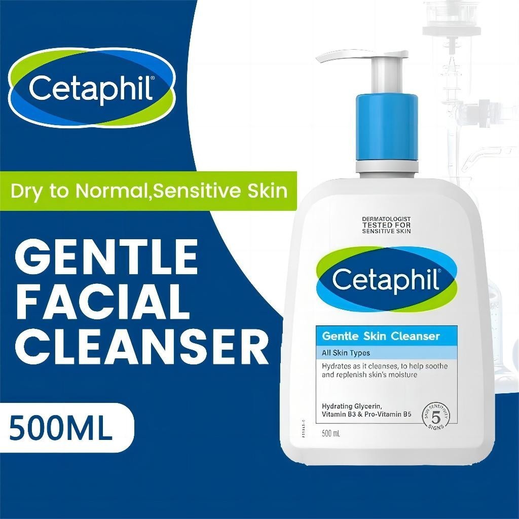 Jual Cetaphil Gentle Skin Cleanser 500ml dengan Niacinamide, Glycerin ...