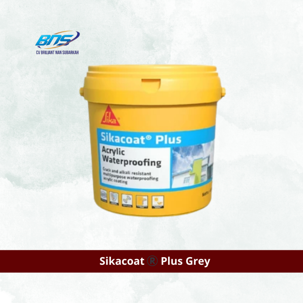 Jual BNS - Sikacoat ®️ Plus Grey | Sika Coat Plus Anti Bocor Elastis Dinding Tembok 20 KG ...