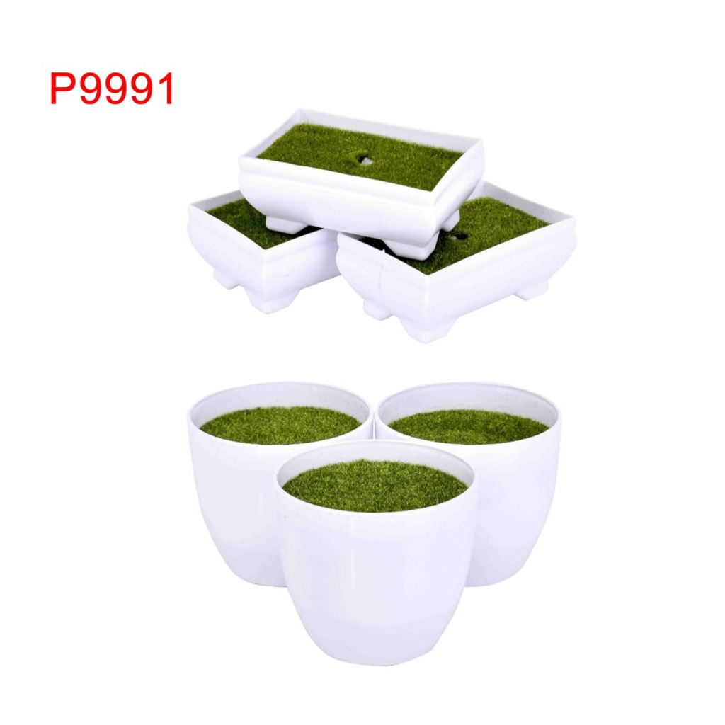 Jual Lumea Flowers - ARTIFICIAL FLOWER POT BULAT POT PETAK PETAK POT ...