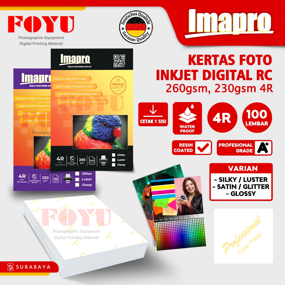 Jual Imapro Professional RC Kertas Cetak Foto Picture Photo Paper Sheet ...