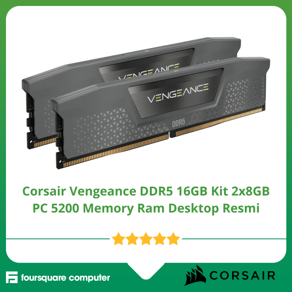 Jual Corsair Vengeance DDR5 16GB Kit 2x8GB PC 5200 Memory Ram Desktop ...