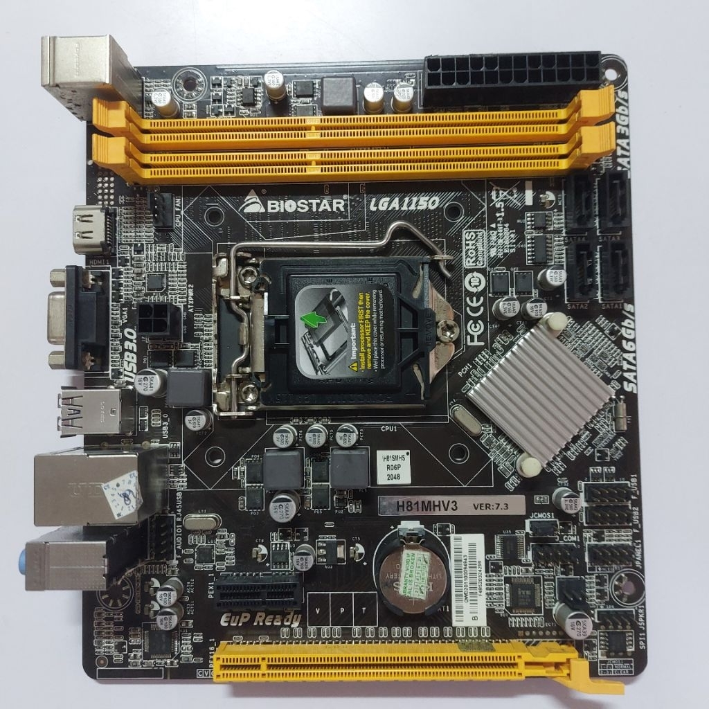 Jual Mainboard Mini itx BIOSTAR H81MHV3 Socket 1150 Support Gen4 ...