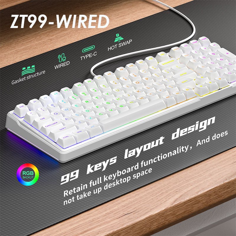 Jual Furycube ZT99 PRO Wired Mechanical Keyboard RGB South Facing ...