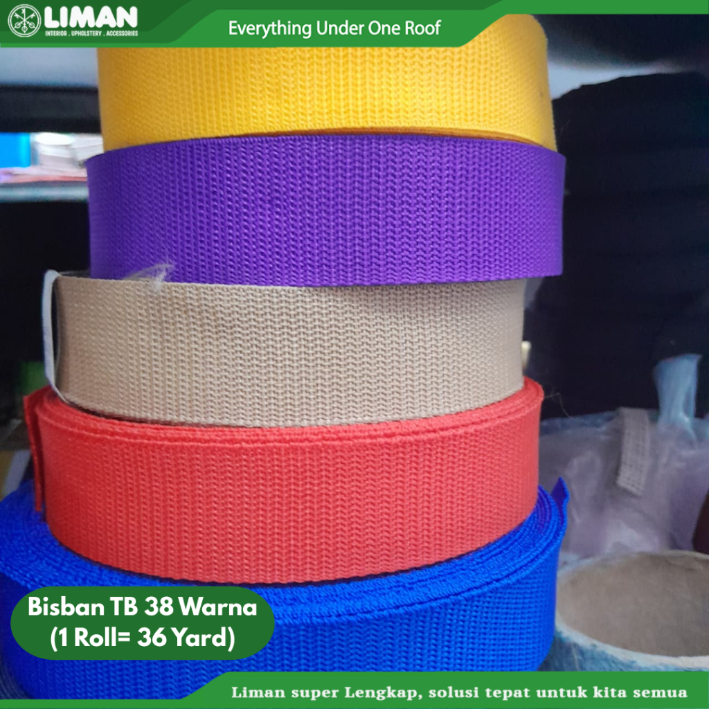 Jual Bisban TB 38 Warna (1 Roll= 36 Yard) | Shopee Indonesia