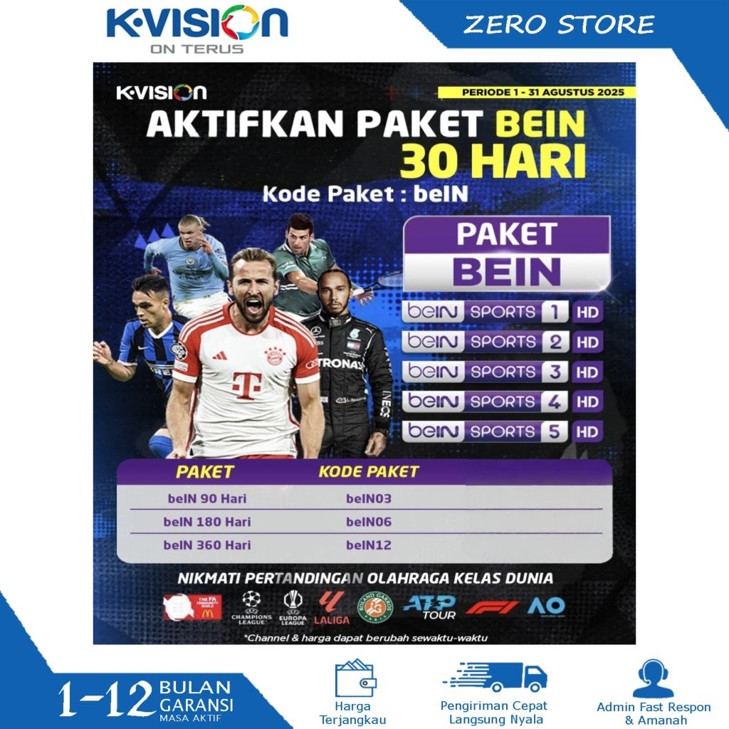 Jual Voucher Paket Bein Sport Paket Liga Champions Liga Spanyol Europa ...