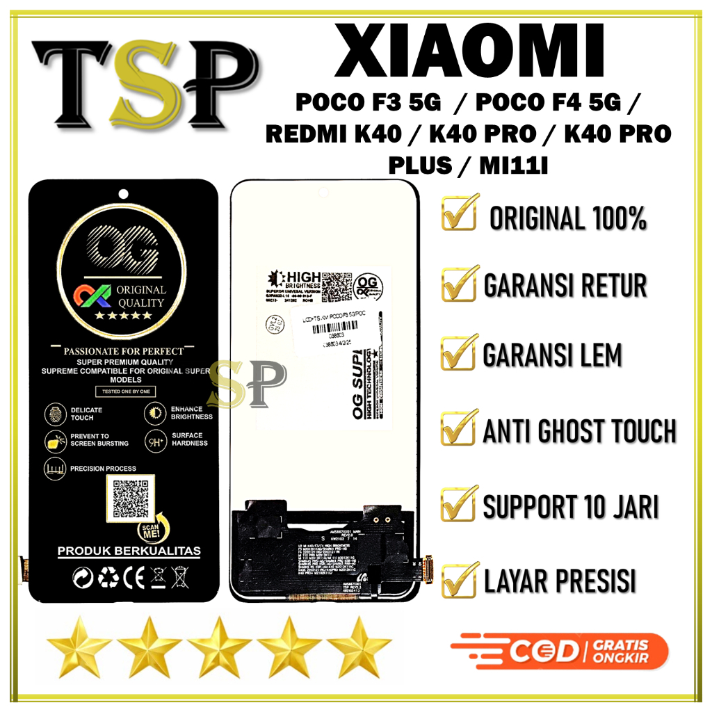 Jual LCD XIAOMI POCO F3 5G / POCO F4 5G / REDMI K40 / K40 PRO / K40 PRO ...