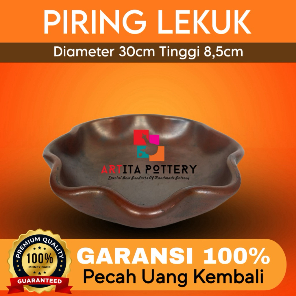 Jual PIRING LEKUK 30CM GERABAH TANAH LIAT BAYAT | Shopee Indonesia