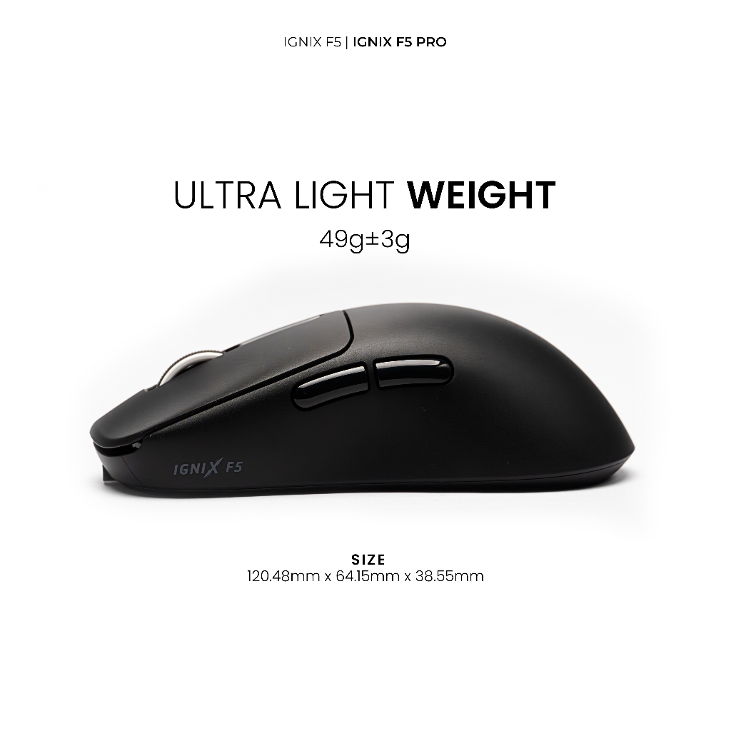 Jual VortexSeries IGNIX Series F5 Mouse | Ultra Light Wireless Tri Mode ...