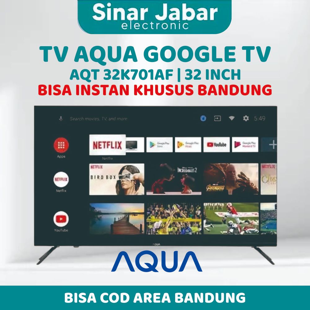 Jual AQUA Japan LED Smart Android TV 32" HDR Dolby Audio AQT 32K701AF ...