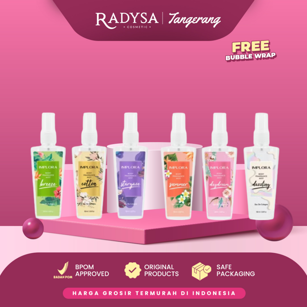 Jual 𝐑𝐀𝐃𝐘𝐒𝐀 𝐓𝐆𝐑 - IMPLORA Body Fragrance Mist Eau De Cologne 100ML ...