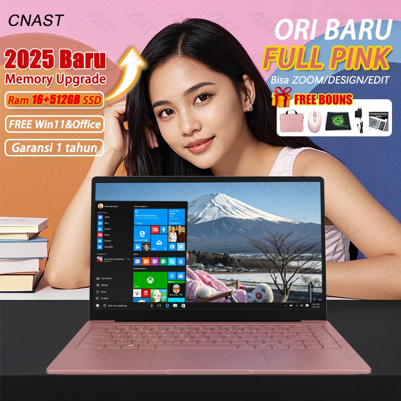 Jual [Untuk Kuliah] CNAST Laptop Pink Intel Baru Murah 14 inch N3710 ...