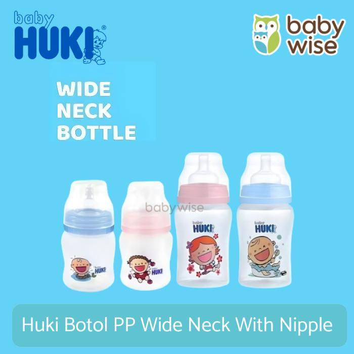 Jual Huki Botol PP Wide Neck With Nipple - Botol Susu Bayi | Shopee ...