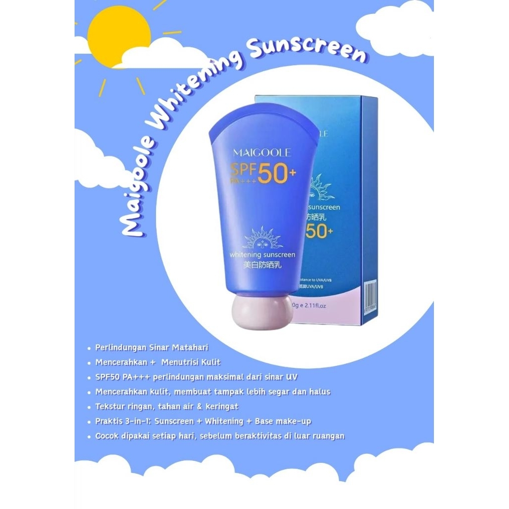 Jual Ready!!! - MAIGOOLE - Whitering Sunscreen SPF50 PA+++ , high power ...