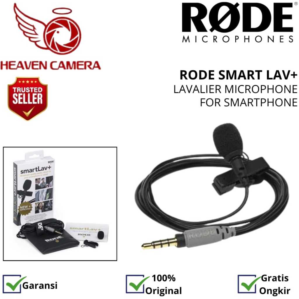 Jual Rode Smartlav+ Lavalier Condenser Clip-On Microphone Clip On ...