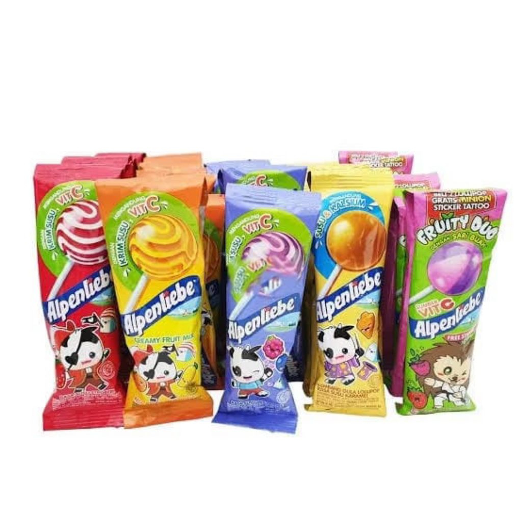 Jual Permen Lollipop Alpenliebe/Split/Cola Candy/Jagoan Neon Merah Biru ...