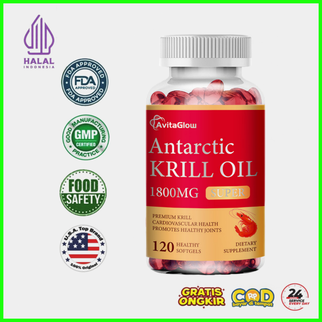Jual Minyak krill antartika 2000 miligram udang tsing dan fosfat 120 ...