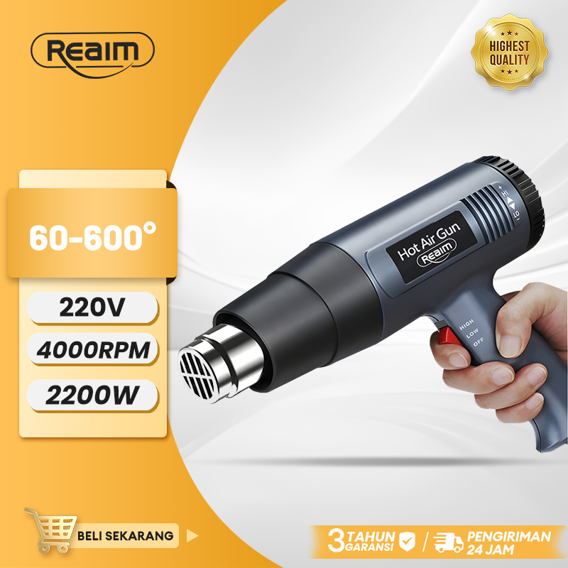 Jual REAIM Heat Gun 220V Hot Air Gun Untuk Stiker Shrink Tube Melongkan ...