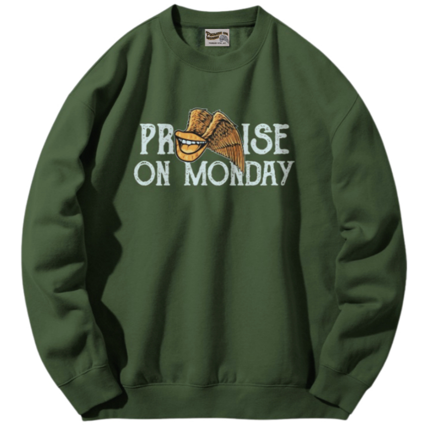 Jual Promise on Monday - Crewneck - Sweater Authentic Logo Hijau Tua ...