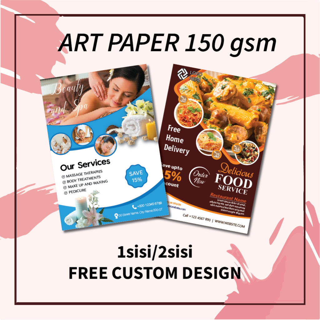 Jual CETAK CUSTOM BROSUR ART PAPER 150 gsm BROSUR FLYER CUSTOM PRODUK BROSUR LEAFLET SUKA - SUKA ...
