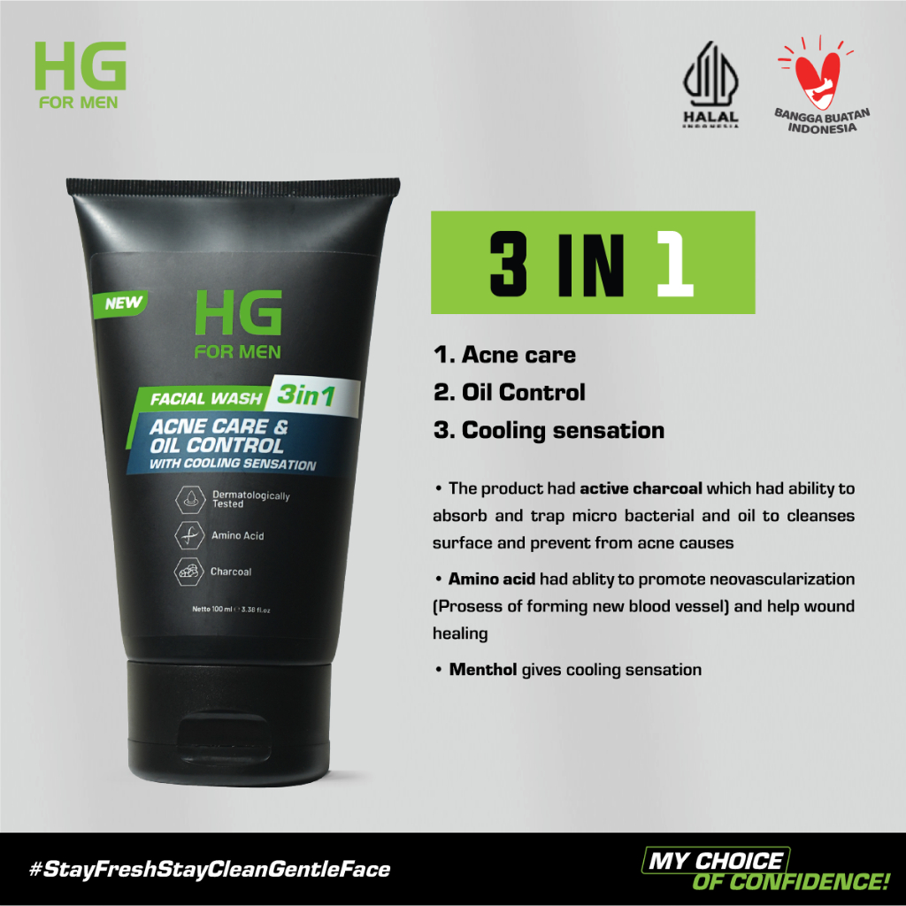 Jual [SPECIAL DISCOUNT] HG For Men Facial Wash Acne Care & Oil Control ...