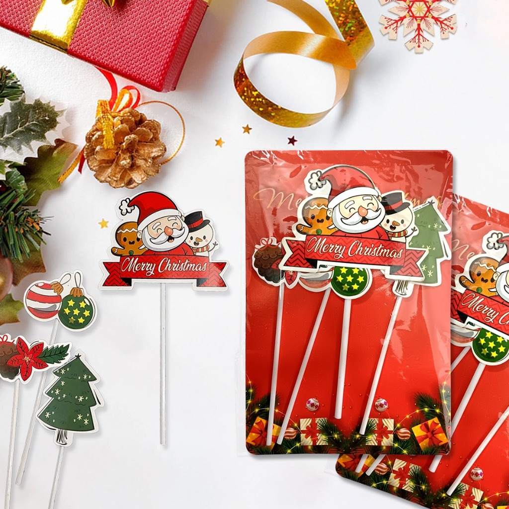 Jual Cake Topper Christmas Set 1 | Topper Kue Edisi Natal (Harga Yang ...