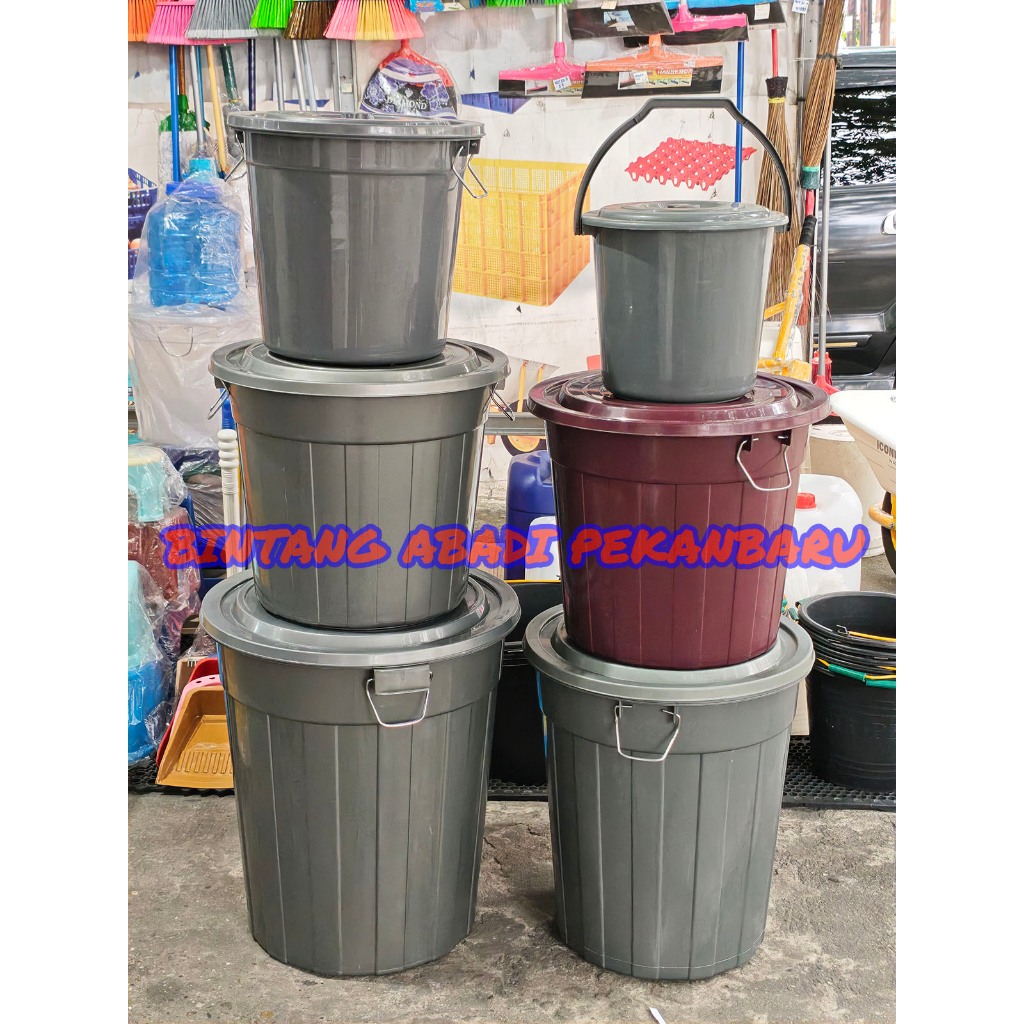 Jual EMBER AIR TUTUP 30 45 60 80 110 LITER / TONG AIR KAMAR MANDI ...