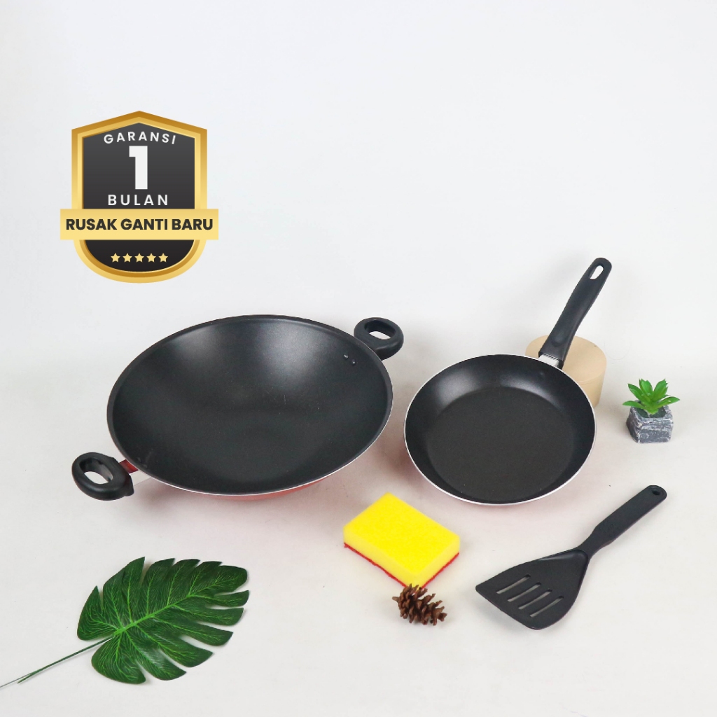 Jual MAXIM Teflon Valentino Set Isi Teflon Dan Wajan Original | Shopee ...