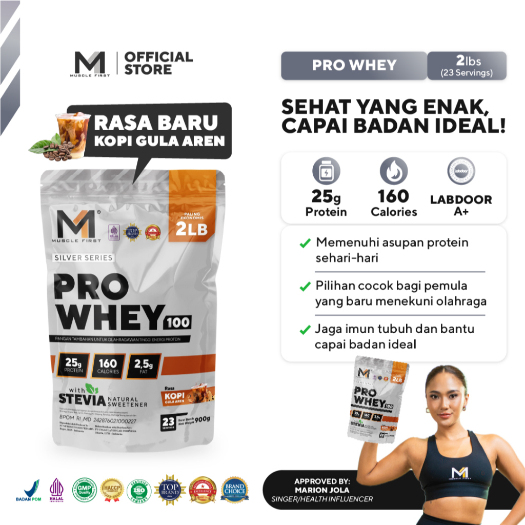 Jual MUSCLE FIRST Pro Whey 100 2lbs/900gr Kopi Gula Aren - Whey Protein ...