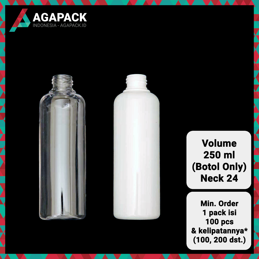 Jual Botol BR 250ml 250 ml Plastik PET Bening Clear (cocok utk Spray / FlipTop / Flip Top Neck ...