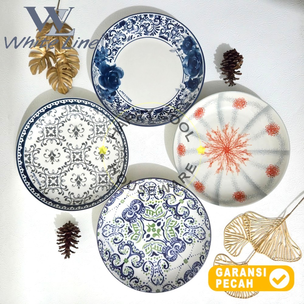 Jual WHITE LINE 1pcs Willow Fruit Shape Plate 8in Piring Buah Piring ...